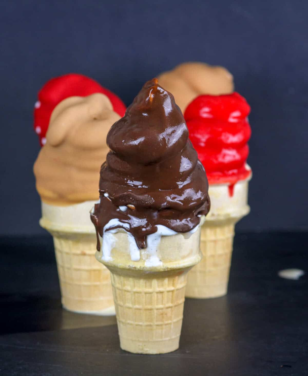 Cherry, Butterscotch & Chocolate Dipped Cones (Dairy Queen Copycat ...