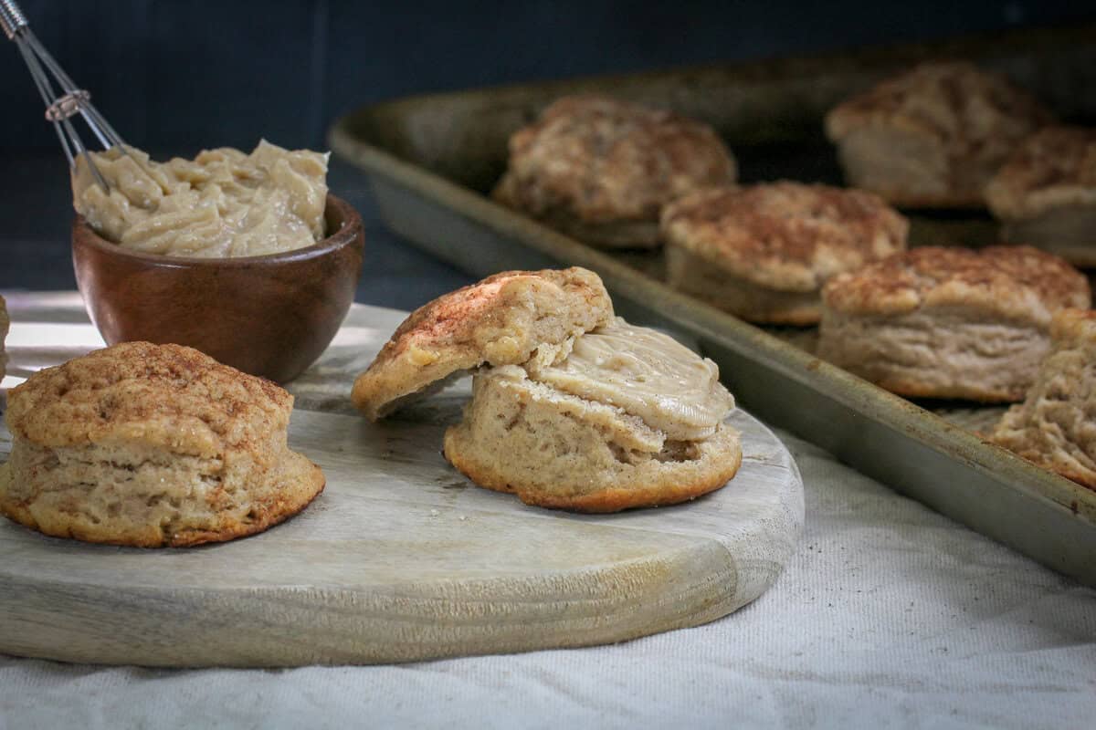 Pumpkin Spice Biscuits with Whipped Spiced Sweet Butter - Bad Batch Baking