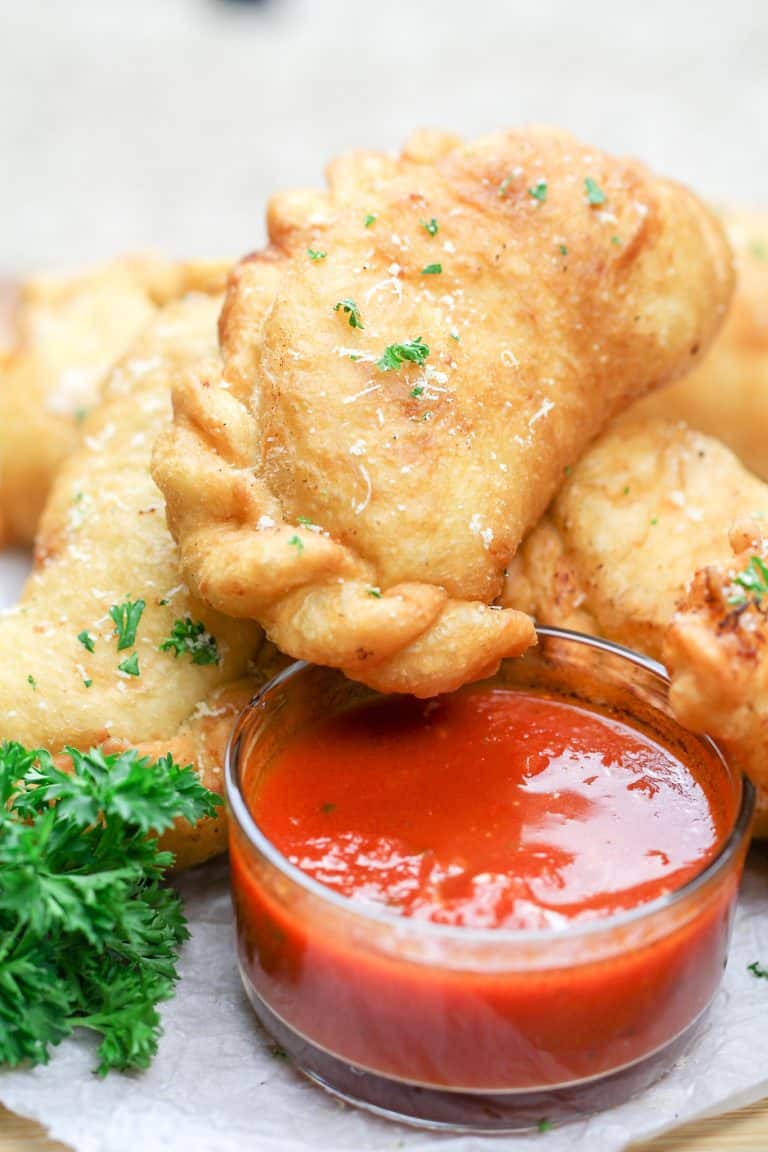 Chicken Alfredo Air Fryer Calzones - Bad Batch Baking - Restaurant ...