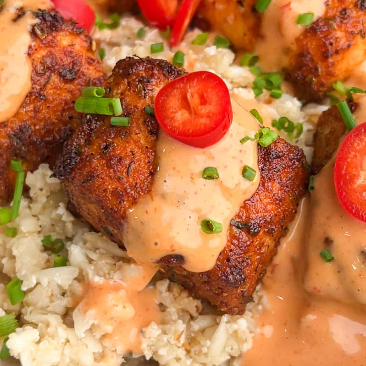 Cajun Salmon with Firecracker Sauce - Bad Batch Baking