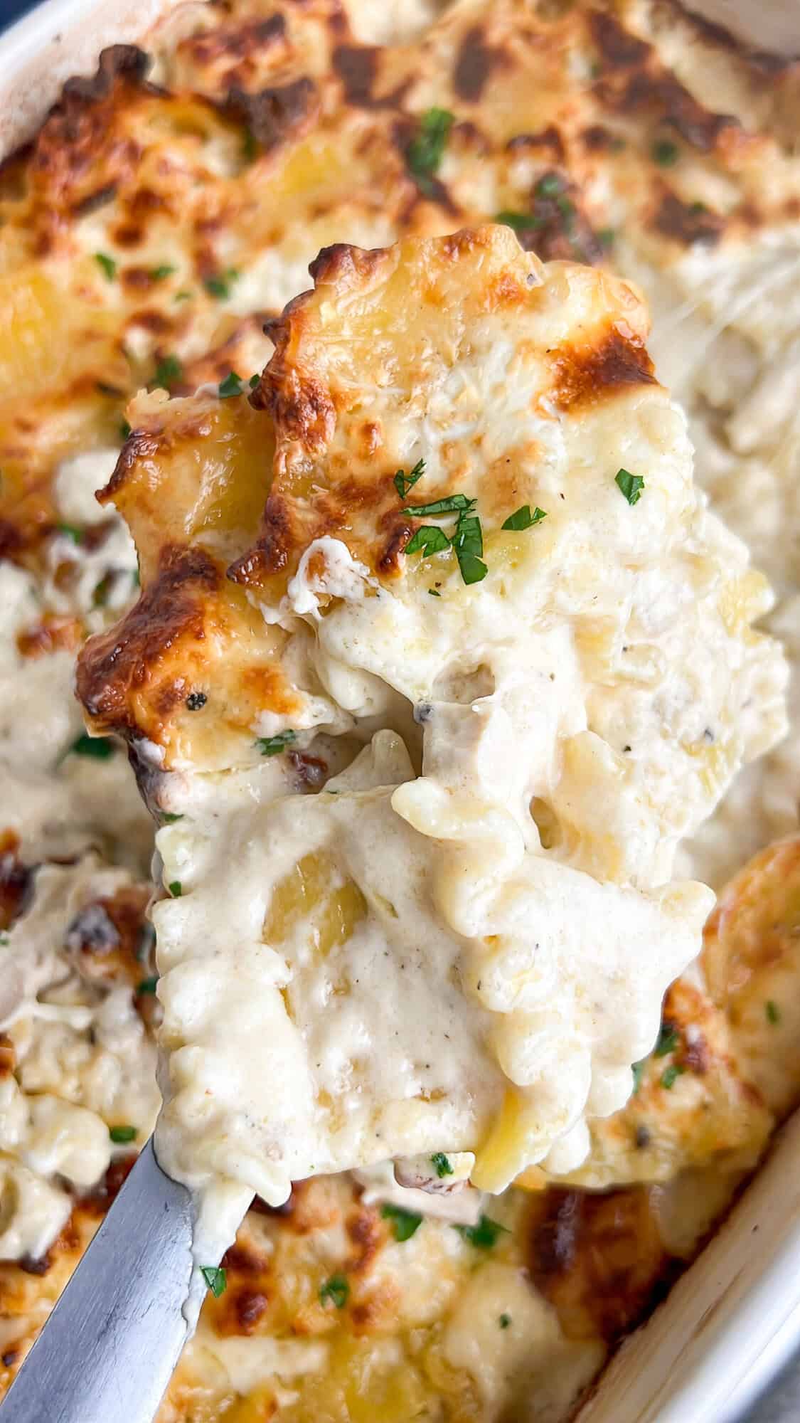 Street Corn Elote Mac and Cheese Casserole - Bad Batch Baking