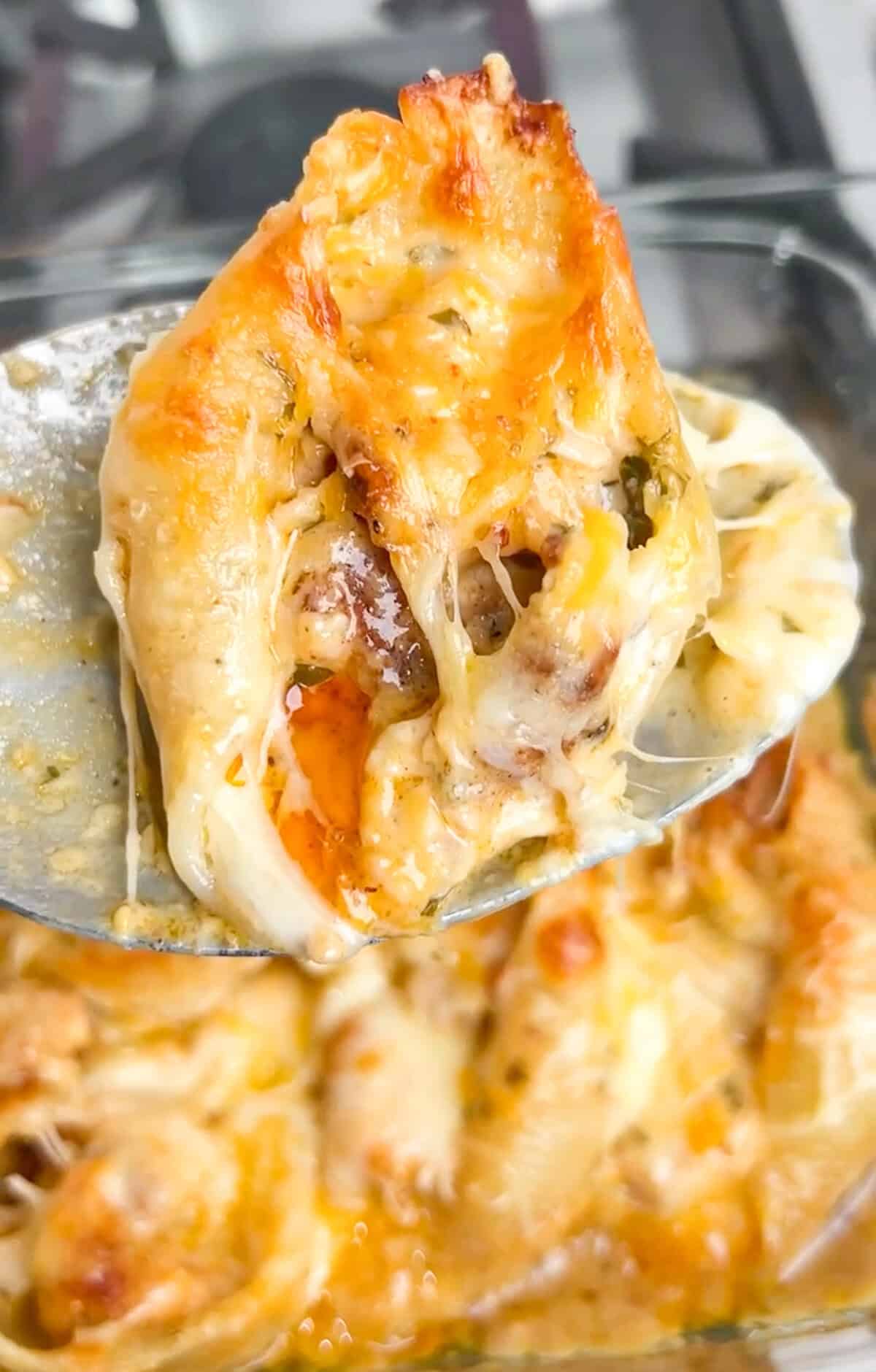 Chicken Scampi Stuffed Pasta Shells - Bad Batch Baking - Restaurant ...