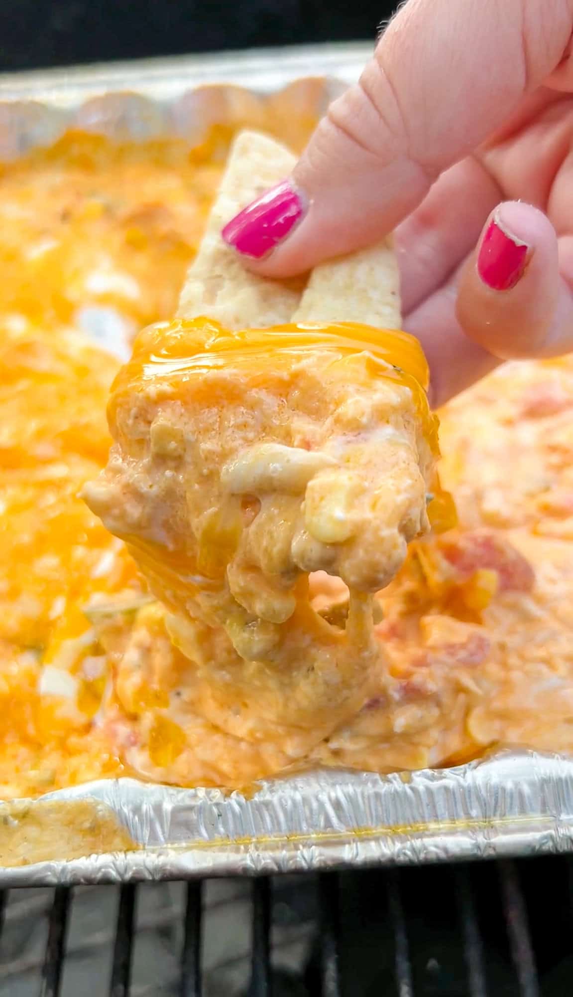Southwestern Smoked Buffalo Chicken Dip - Bad Batch Baking