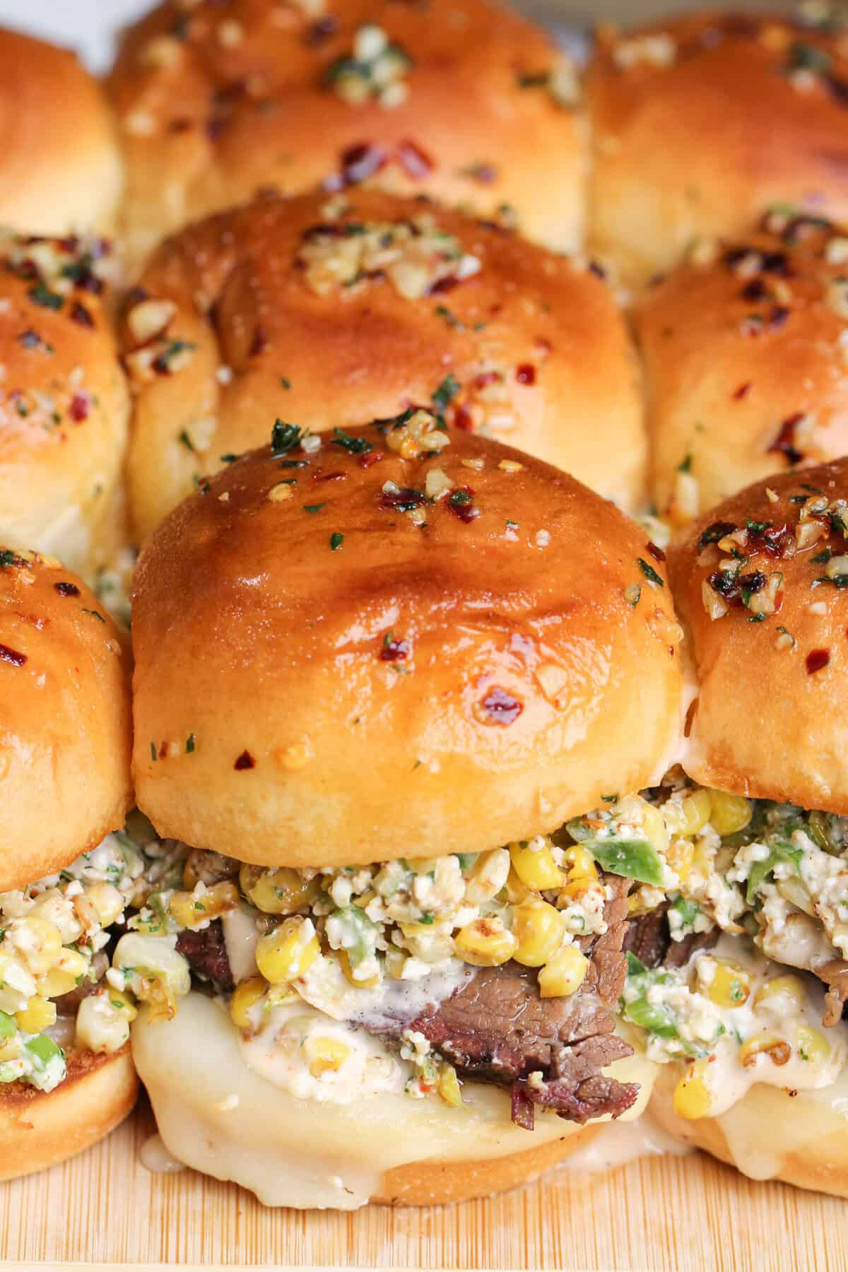 Elote Brisket Sliders with Alabama White Barbecue - Bad Batch Baking ...