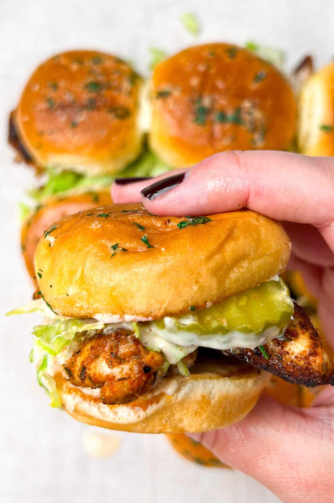 Alabama White Blackened Chicken Sliders - Bad Batch Baking - Restaurant ...
