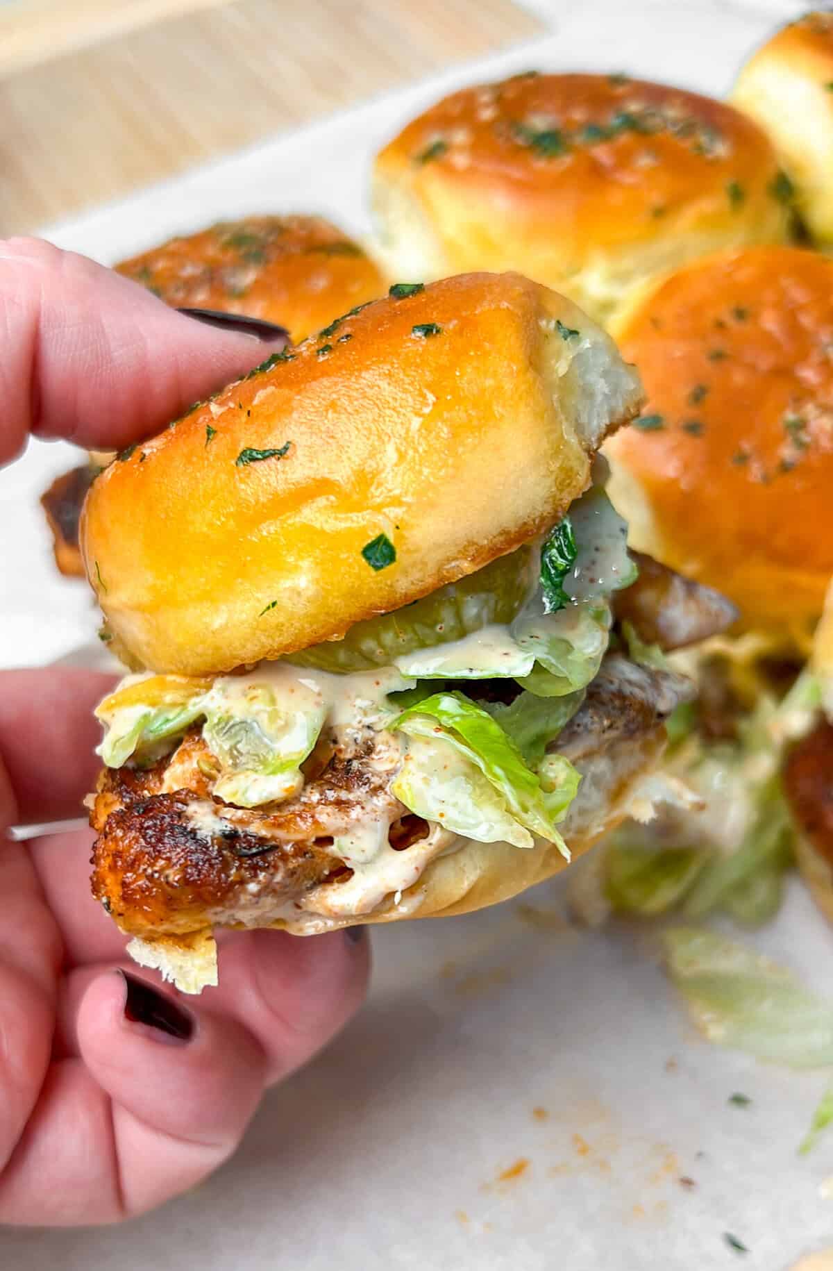 Alabama White Blackened Chicken Sliders - Bad Batch Baking - Restaurant ...
