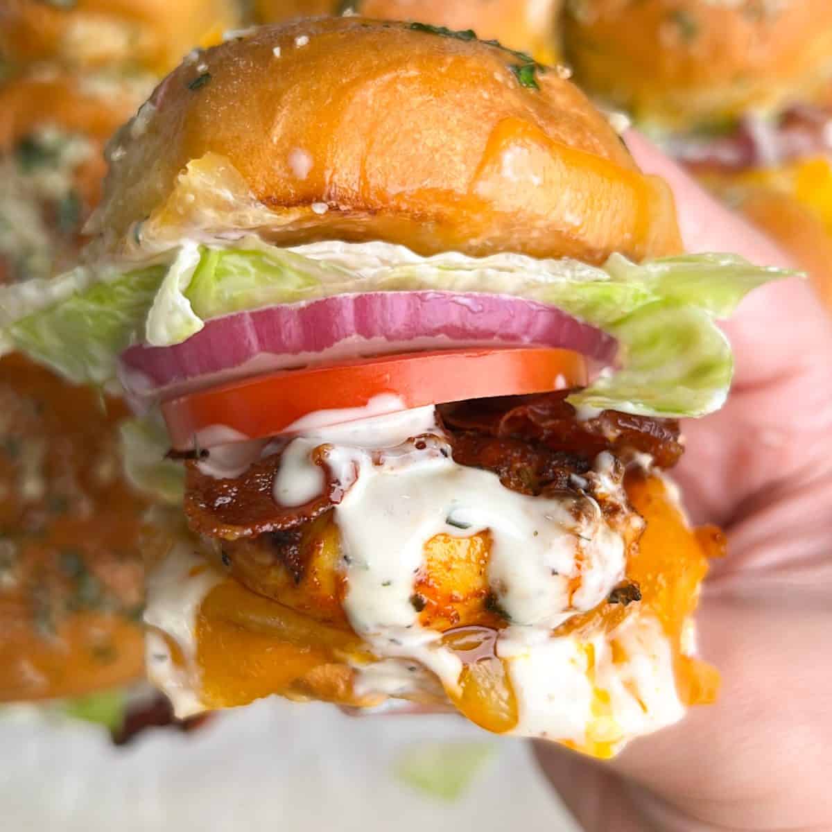 Honey Mustard Chicken BLT Sliders - Bad Batch Baking - Restaurant ...