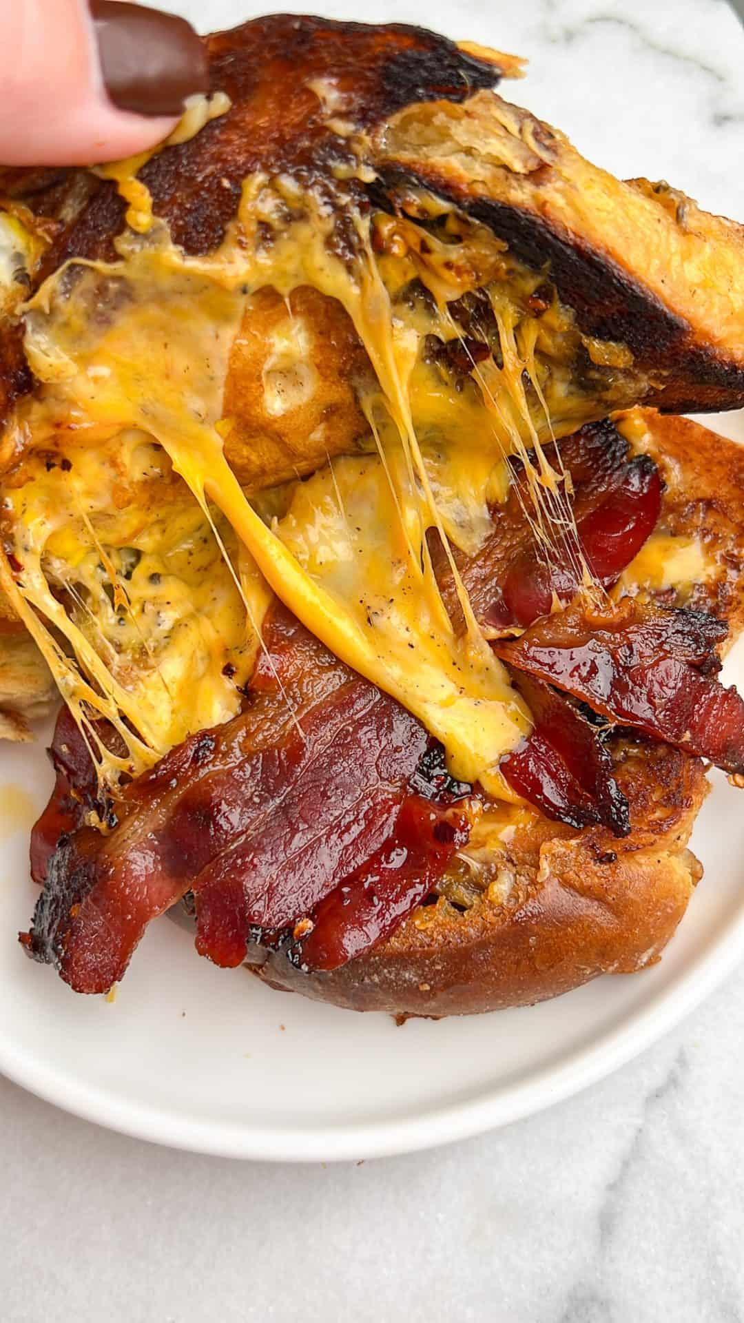 Egg-In-A-Hole Breakfast Sandwich - Bad Batch Baking