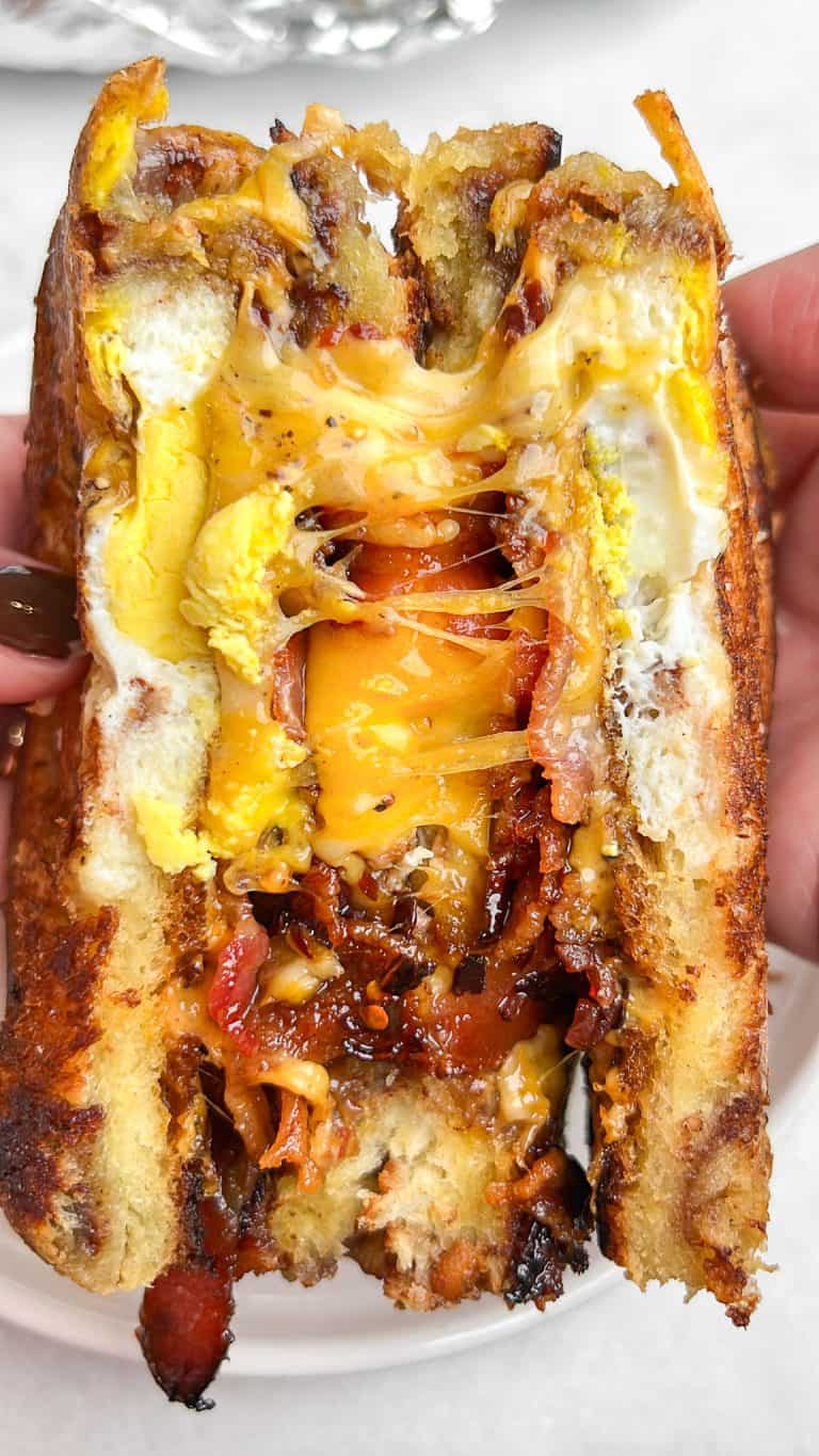 Egg-In-A-Hole Breakfast Sandwich - Bad Batch Baking