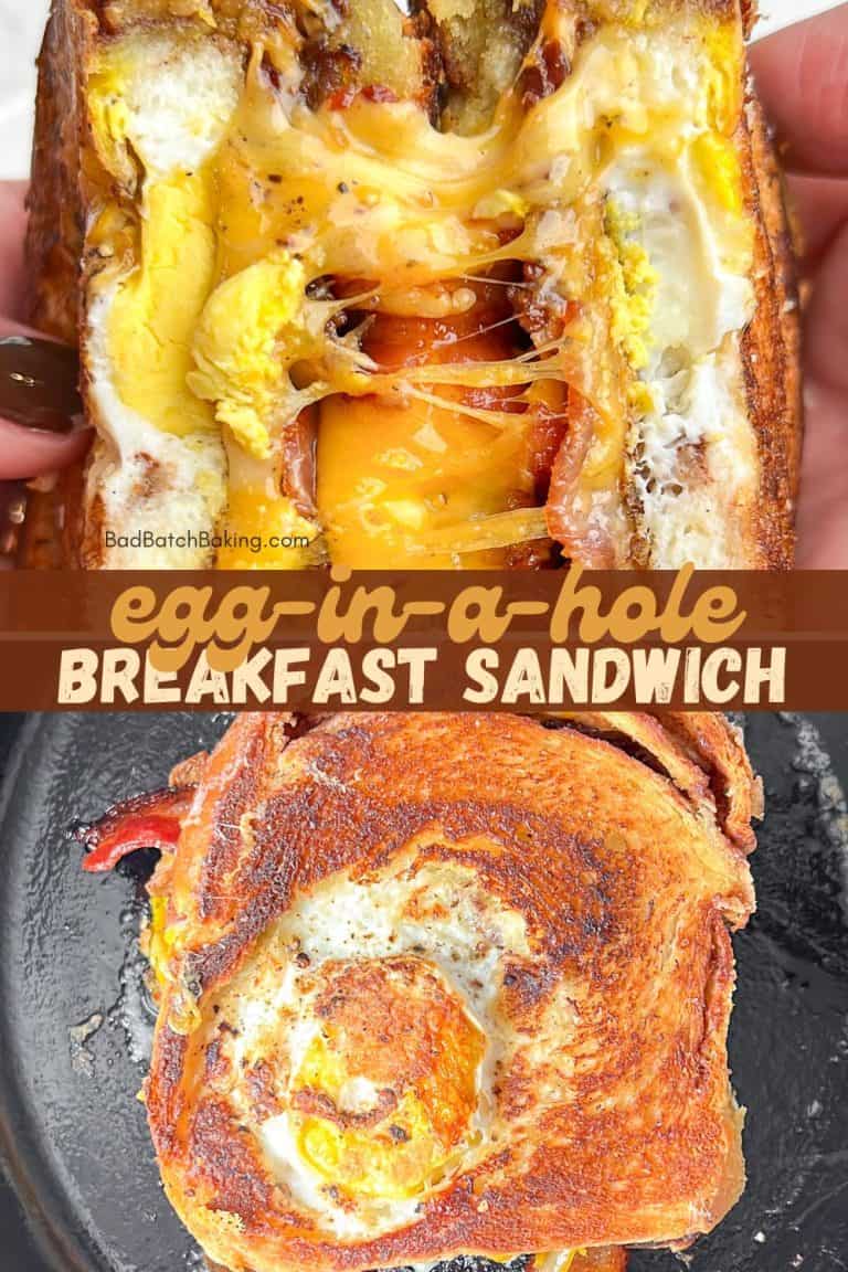 Egg-In-A-Hole Breakfast Sandwich - Bad Batch Baking