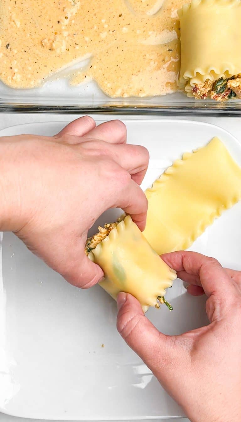 Cajun Chicken Lasagna Roll Ups - Bad Batch Baking