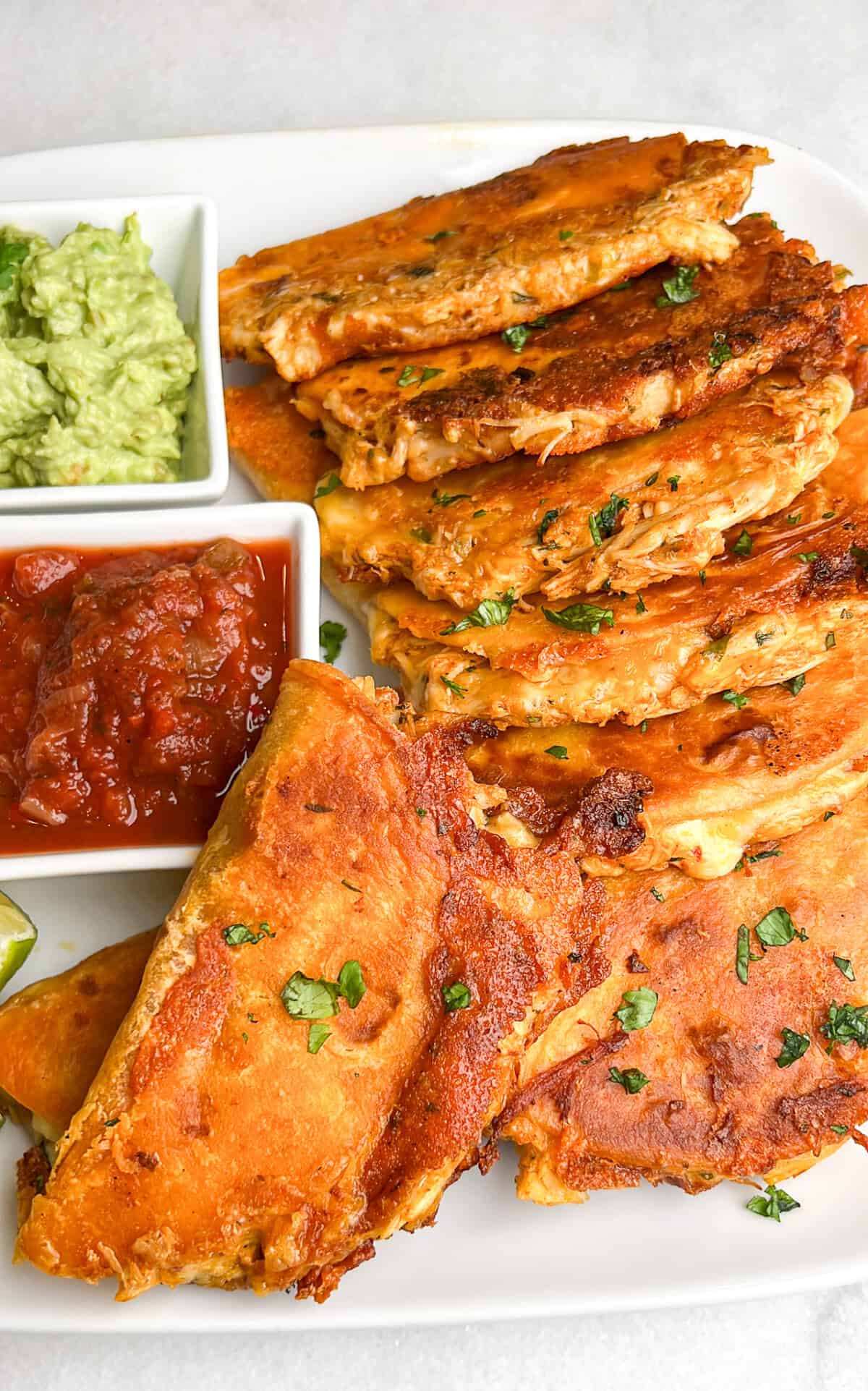 Mini Crispy Garlic Buffalo Chicken Tacos - Bad Batch Baking