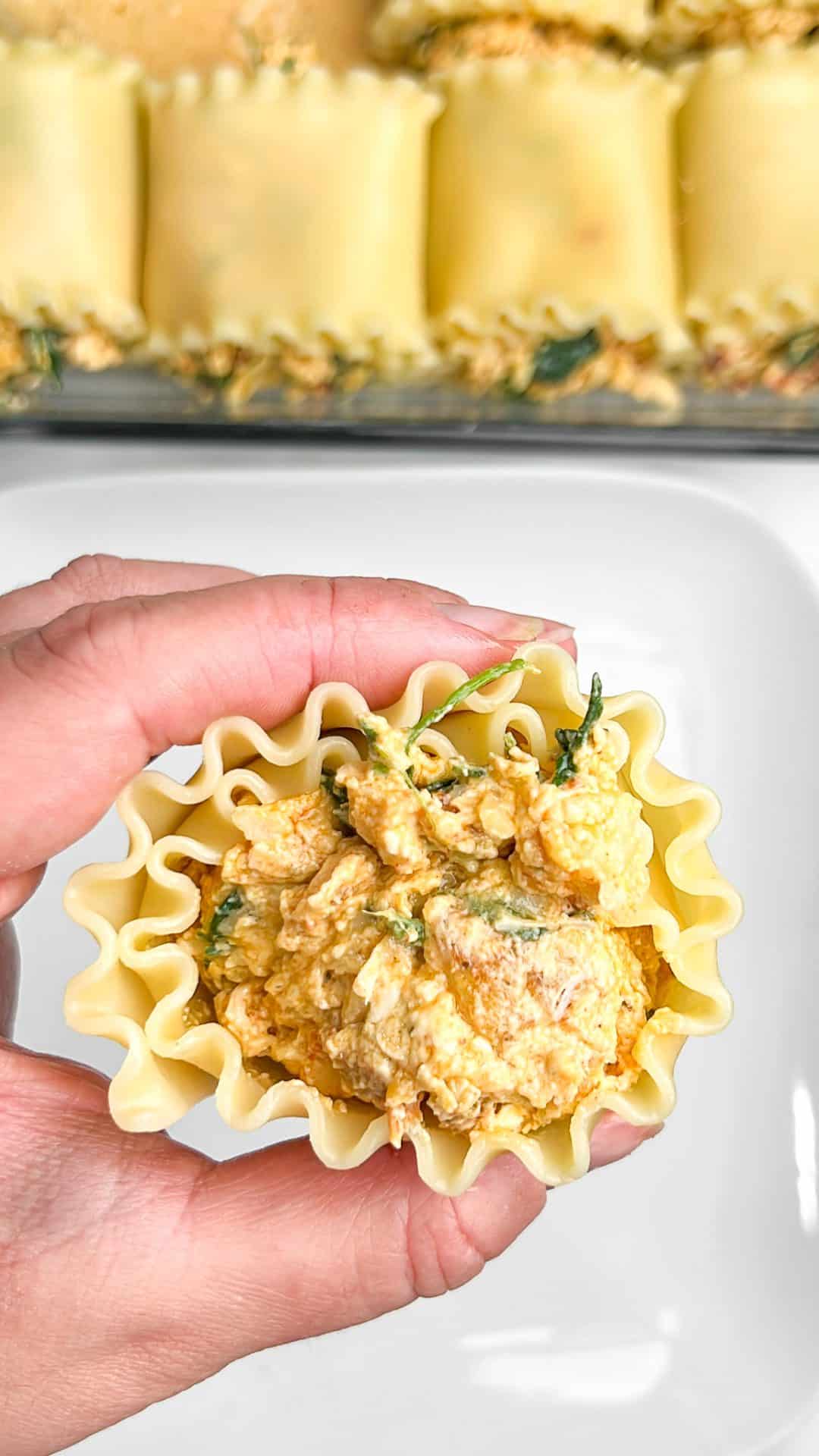 Cajun Chicken Lasagna Roll Ups - Bad Batch Baking