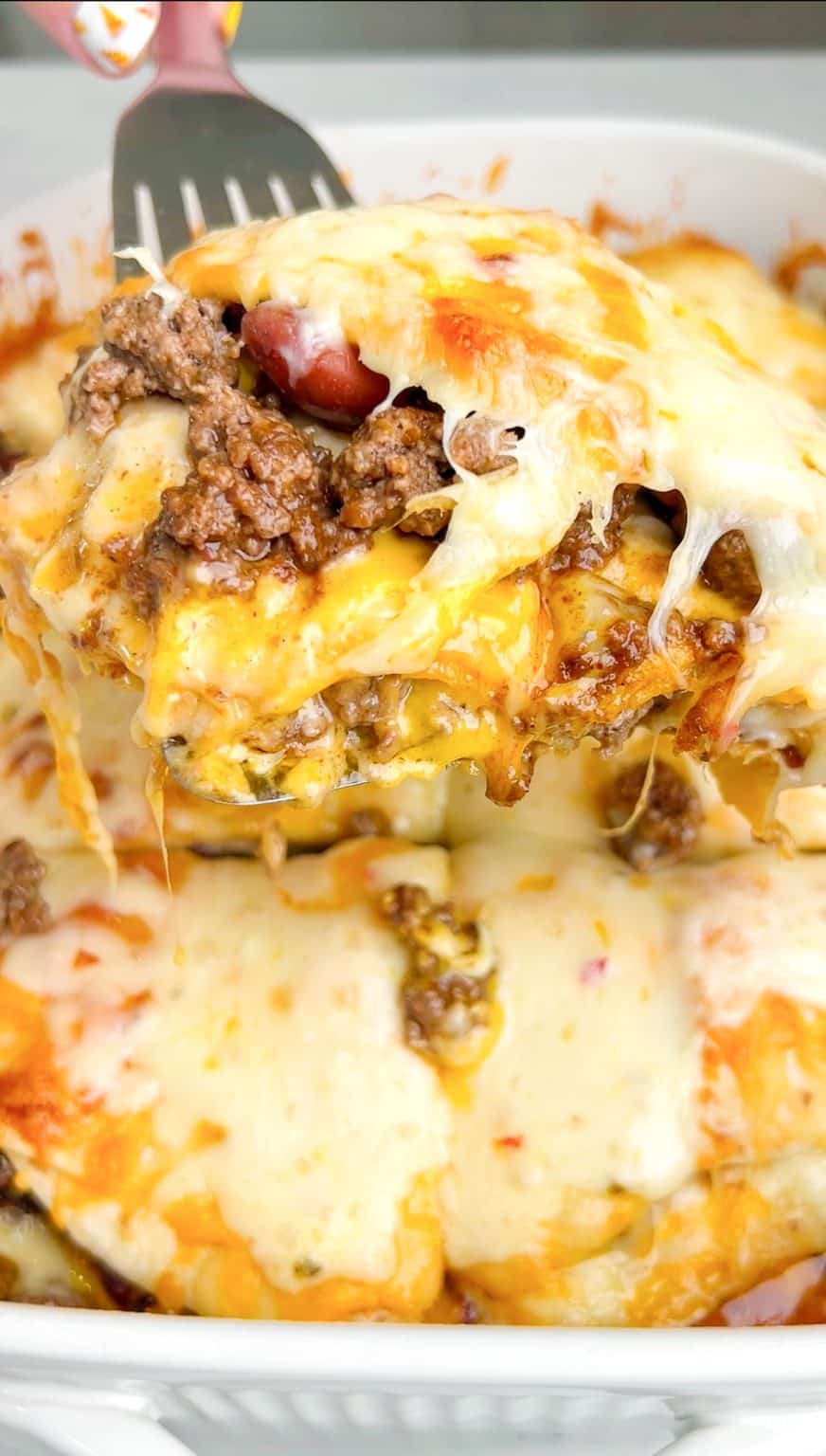 Easy Taco Lasagna - Bad Batch Baking