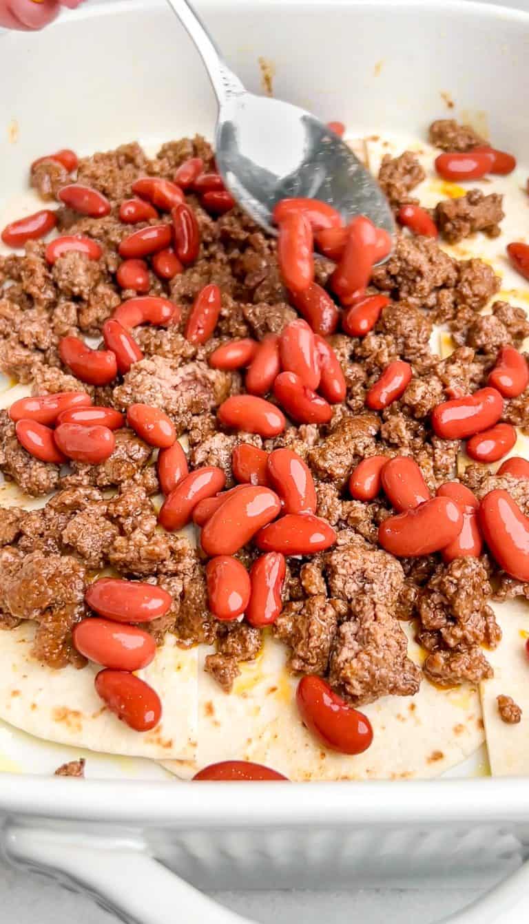 Easy Taco Lasagna - Bad Batch Baking