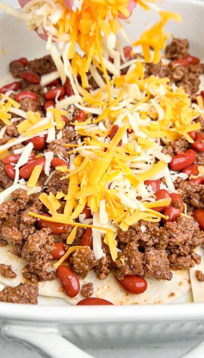 Easy Taco Lasagna - Bad Batch Baking