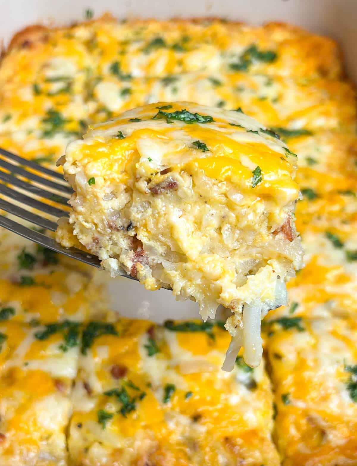 Breakfast Casserole with Hashbrowns - Bad Batch Baking