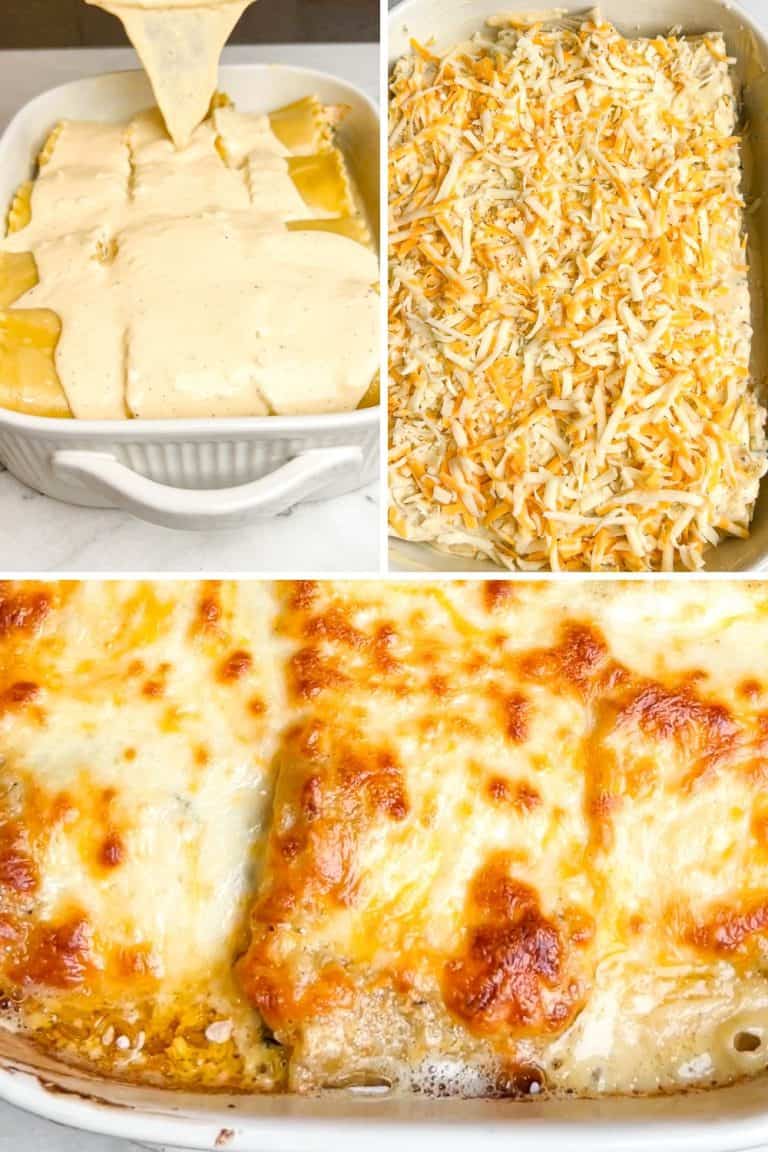 Blackened Chicken Alfredo Lasagna Roll Ups - Bad Batch Baking