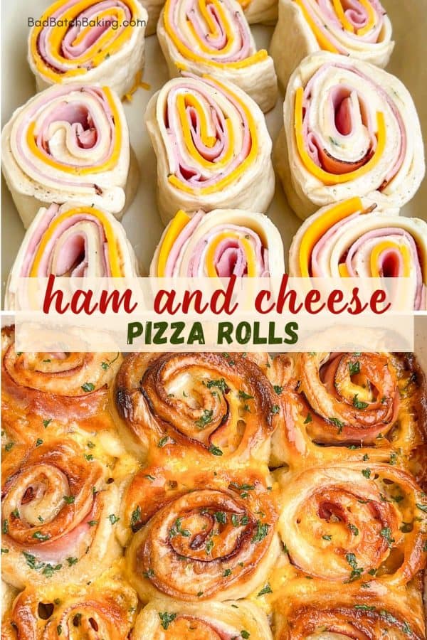 Ham and Cheese Pizza Rolls - Bad Batch Baking