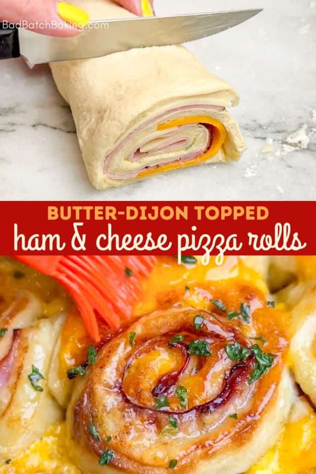 Ham and Cheese Pizza Rolls - Bad Batch Baking