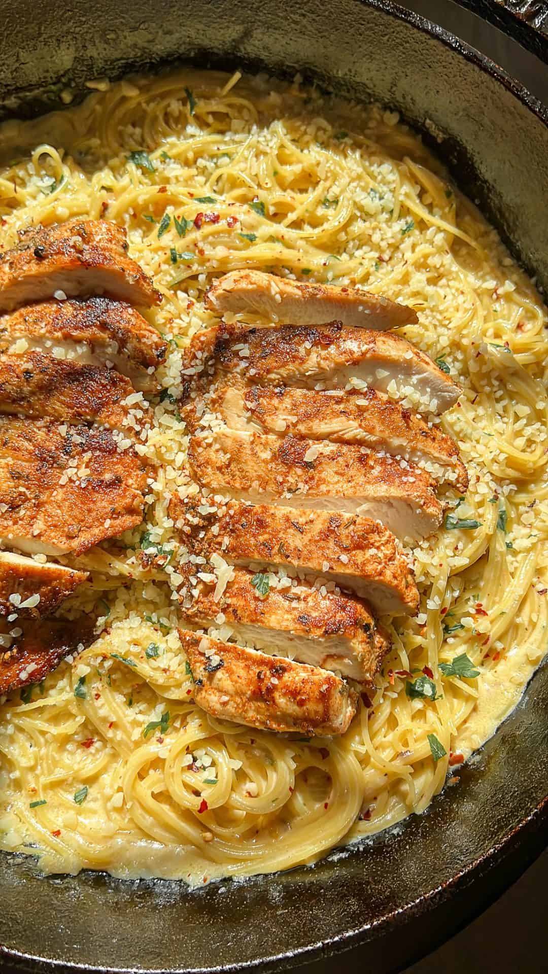 One-Pot Garlic Parmesan Summer Pasta Recipe - Bad Batch Baking