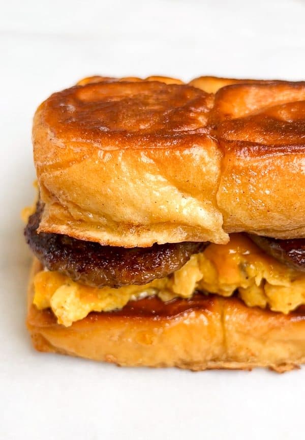 French Toast Sandwich on Hawaiian Rolls - Bad Batch Baking