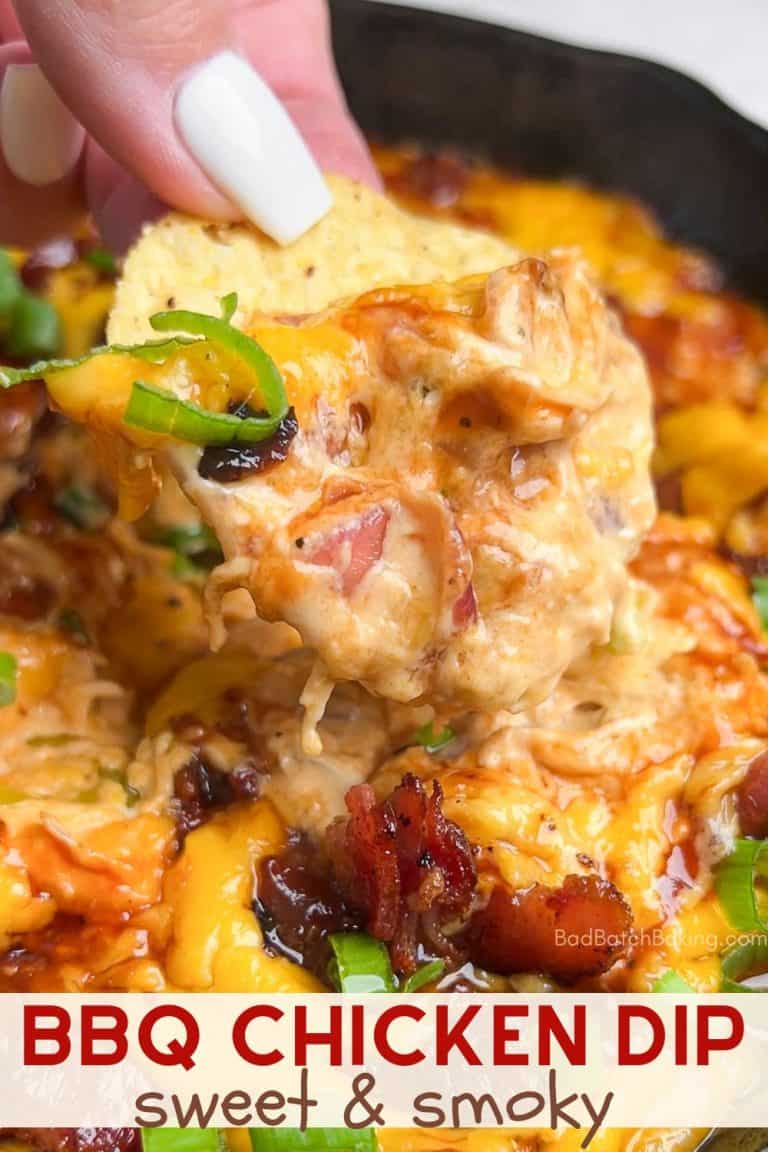 Cheesy Barbecue Chicken Dip - Bad Batch Baking
