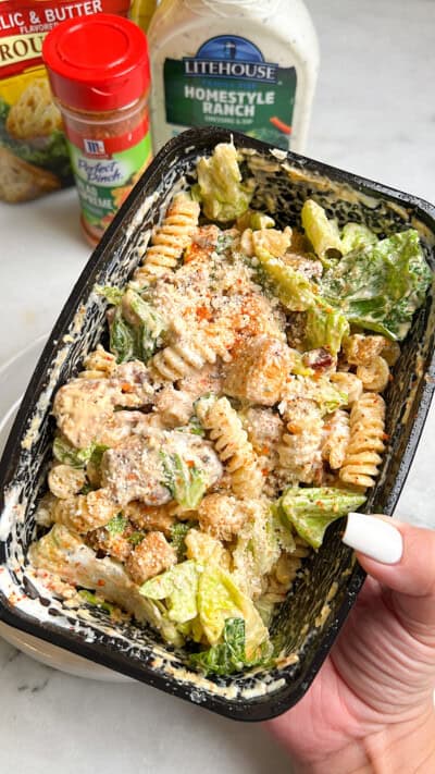 Chicken Caesar Pasta Salad - Bad Batch Baking