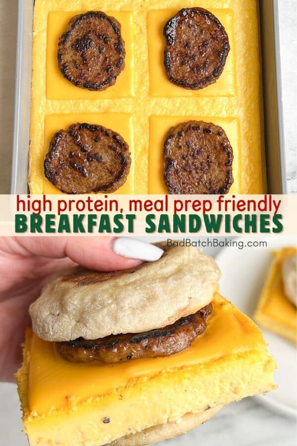 High Protein Sheet Pan Breakfast Sandwiches - Bad Batch Baking