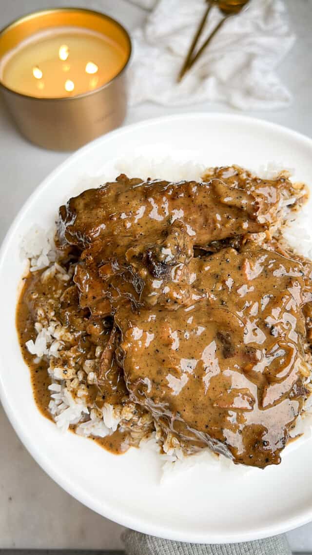Smothered Steak and Gravy - Bad Batch Baking