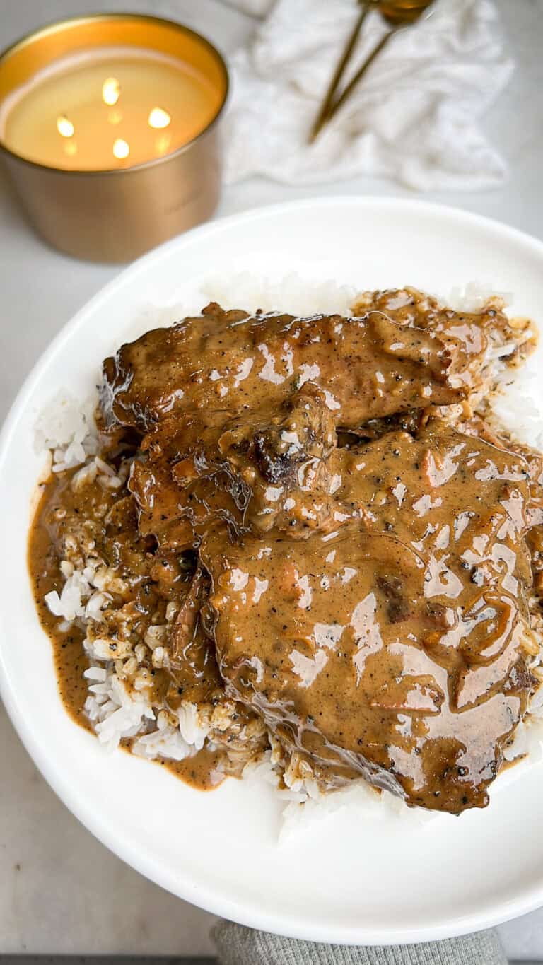 Smothered Steak and Gravy - Bad Batch Baking