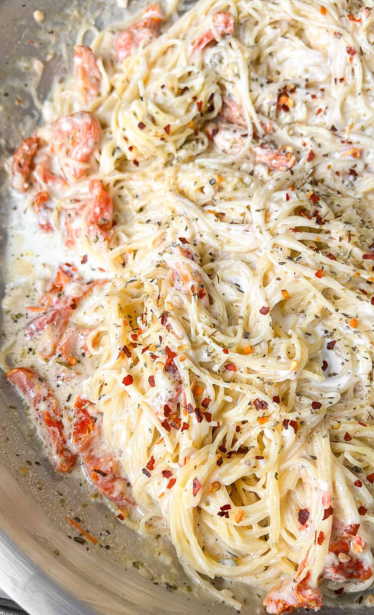 One-Pan Sun-dried Tomato Pasta - Bad Batch Baking