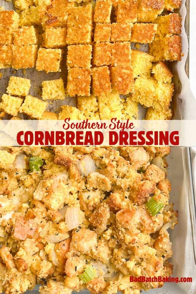 The Best Southern Cornbread Dressing - Bad Batch Baking