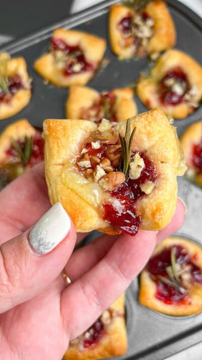 Baked Brie Cranberry Puff Pastry - Bad Batch Baking