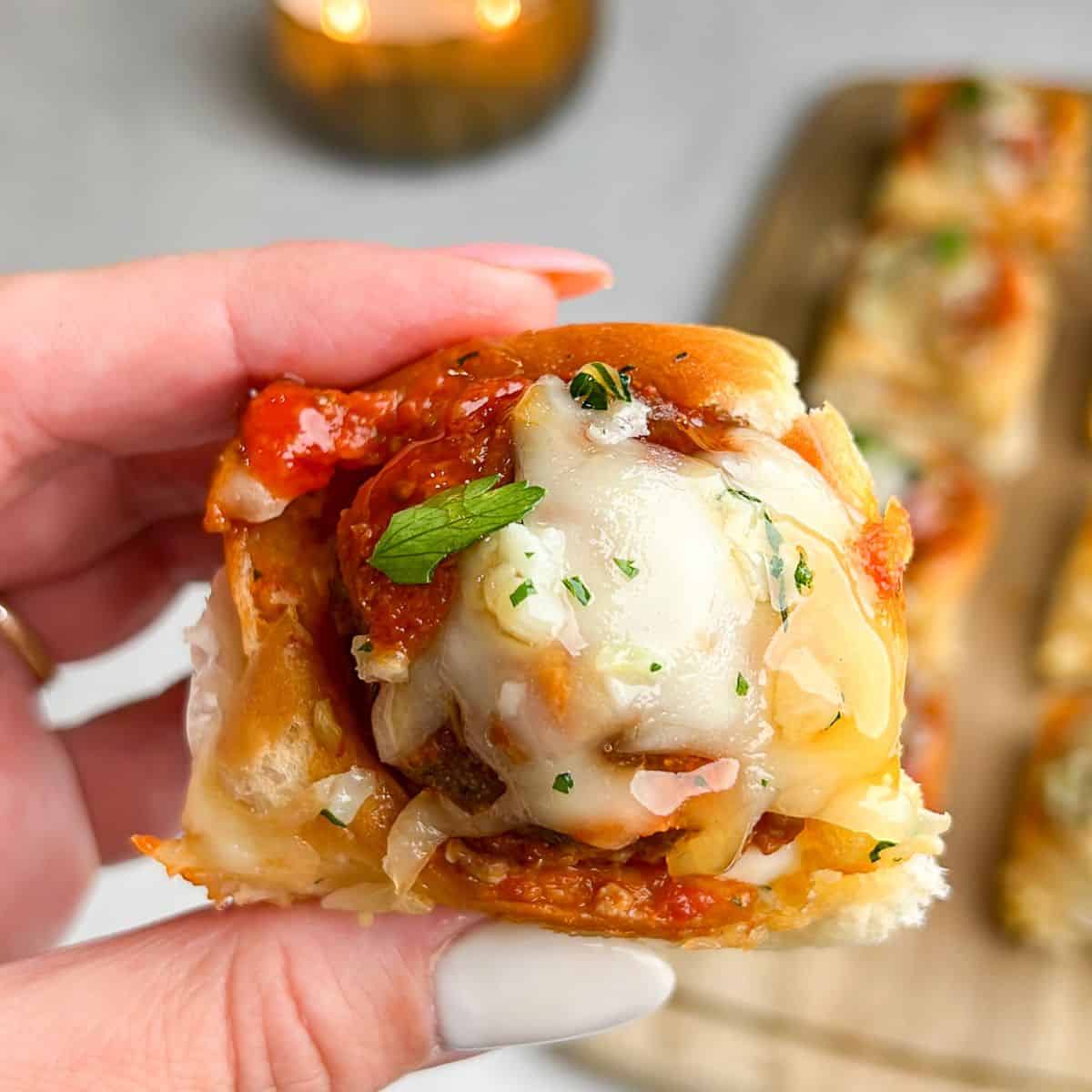 Hawaiian Roll Meatball Sliders - Bad Batch Baking